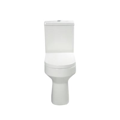 China Polished Ceramic White  Close Coupled Bathroom Toilet Mute Stabilize for sale