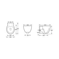 China Mute Flushing One Piece Wall Hung Toilet Wall Hanging Toilet Auto Deodorization for sale