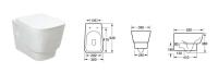 China OEM Bathroom Wall Hung Wc Wall Mounted Water Closet 520*350*385mm for sale