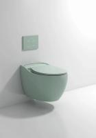 China Smooth Glazed Compact Wall Hung Toilet Gravity Flushing Auto Deodorization for sale