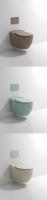 China Smooth Glazed Compact Wall Hung Toilet Gravity Flushing Auto Deodorization for sale