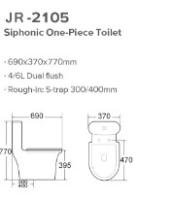 China Elongated Siphonic One Piece Ceramic Water Closet Philippine Watercloset  Scratch Resistant for sale
