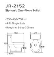 China 20-30KG Smooth Glazed One Piece Water Closet With WARS Approved Flush Fitting for sale
