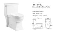China 20-30KG Smooth Glazed One Piece Water Closet With WARS Approved Flush Fitting for sale