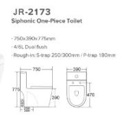 China Environmental Siphonic One Piece Water Closet With WARS Approved Flush Fitting for sale