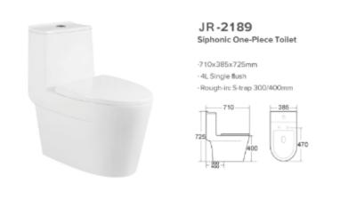 China Water Saving Siphonic One Piece Toilet Ceramic Water Closet Gravity Flushing for sale
