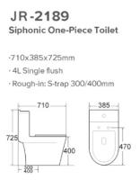 China Antibacterial Philippine Watercloset S Trap Toilet Siphonic Wc Single Flush 4L for sale