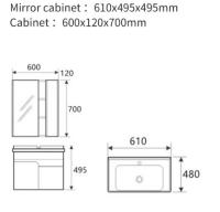 China Space Saving Bathroom Wash Basin Mirror Cabinet White Aging Resistance for sale