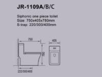 China Smooth Glazed Siphonic 1 Piece Water Closet Dual Flush Abrasion Proof for sale