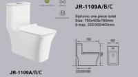 China Smooth Glazed Siphonic 1 Piece Water Closet Dual Flush Abrasion Proof for sale
