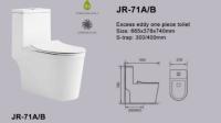 China White Ceramic Excess Eddy  Single Piece Water Closet 740mm High Philippine Watercloset for sale
