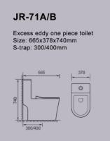 China Excess Eddy Siphonic Commode With S Trap Superswirl Flush CE Certified for sale