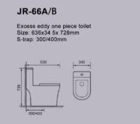 China Modern Bathroom White Ceramic One Piece Water Closet High Durability 20-30KG for sale