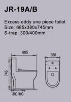 China Excess Eddy 1 Piece Toilet With Super Swirl Flush Water Saving Design for sale