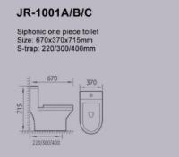 China Economic One Piece Water Closet Siphon Flushing Sanitaryware Products for sale