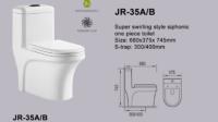 China Water Saving Economic One Piece Siphon Jet Water Closet 680*375*745mm for sale