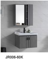 China CE Single Hole Bathroom Wash Basin Mirror Cabinet White Wear Resisting for sale
