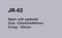 China Eco Friendly Minimalist Pedestal Sink Single Hole Pedestal Sink Anti Overflow for sale