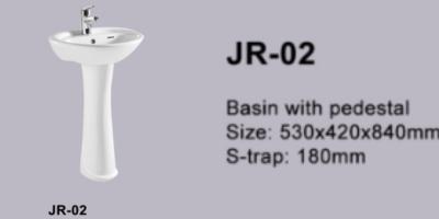China Eco Friendly Minimalist Pedestal Sink Single Hole Pedestal Sink Anti Overflow for sale