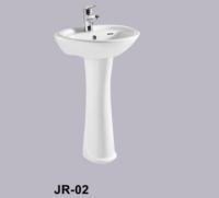 China Eco Friendly Minimalist Pedestal Sink Single Hole Pedestal Sink Anti Overflow for sale