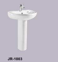 China ISO9001 White Modern Freestanding Pedestal Sink 555*443*845MM for sale