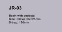 China Anti Overflow White Contemporary Pedestal Sink Basin  Aging Resistance for sale