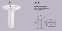 China Philippine Stain Resistance Modern Pedestal Basin White Sink Environmental Friendly for sale