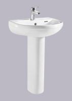 China Easy To Clean Single Hole Modern Pedestal Basin Wear Resisting for sale