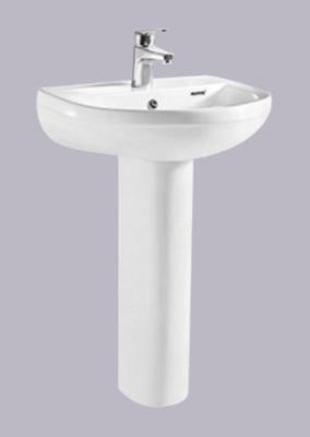 China Easy To Clean Single Hole Modern Pedestal Basin Wear Resisting for sale