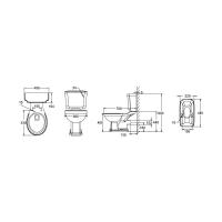 China Standard Size 4.5L/3L Ceramic Projection Toilet - Perfect Water Consumption & Durability for sale