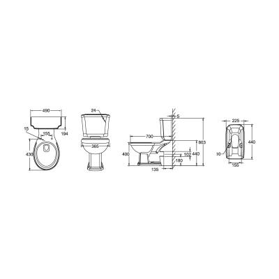 China Standard Size 4.5L/3L Ceramic Projection Toilet - Perfect Water Consumption & Durability for sale