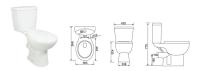 China White Dual Flush Short Projection Toilet with 4.5L/3L Flush Volume for B2B Buyers for sale