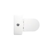 China Short Projection Close Coupled Toilet with Soft Close Seat Cover in White Color for sale