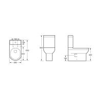 China Short Projection Close Coupled Toilet with Soft Close Seat Cover in White Color for sale