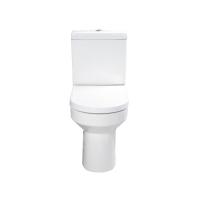 China Short Projection Close Coupled Toilet with Soft Close Seat Cover in White Color for sale