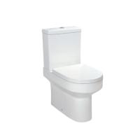 China Short Projection Close Coupled Toilet with Soft Close Seat Cover in White Color for sale