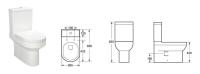 China Short Projection Close Coupled Toilet with Soft Close Seat Cover in White Color for sale