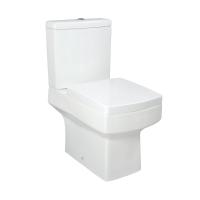 China Short Projection White Ceramic Close Coupled Toilet with 4.5L/3L Water Consumption for sale