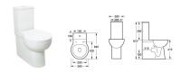 China Back to Wall Short Projection Round Toilet with 4.5L/3L Water Consumption for sale