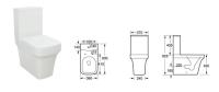 China Shape:Round Ceramic Toilets WC with Dual Flush Functionality for Commercial Use for sale
