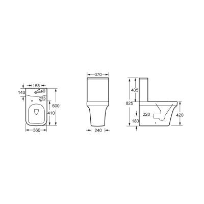 China Shape:Round Ceramic Toilets WC with Dual Flush Functionality for Commercial Use for sale
