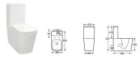 China Close Coupled Bathroom Toilet with Soft Close Seat, Noise Level <50dB for sale