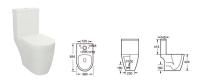 China CE/RoHS/ISO9001 Certification Bottom Water Inlet 3/6L Flush Volume Close Coupled Bathroom Toilet for sale