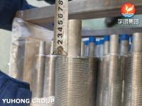 China Extruded Fin Tube With Base Tube ASTM A269 TP304 AL1060 Fin Applied For Heat Exchanger for sale