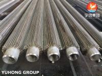 China A312 TP316L ASTM Welded Longitudinal Finned Pipes With Stainless Steel Fins for sale