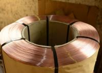 China Bronze coated Tyre Bead Wire , 0.78  - 2.00mm Spring Steel Wire for Air duct for sale