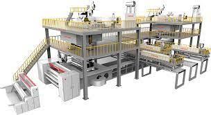 China 2.4 Meter SMS Nonwoven Machine with 4400T Annual Output and 12-900 g/m² Range for Spunbond Production Line for sale
