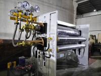 China Peripheral Holes Embossing Calender Machine 420×2220mm with 150-600m/min Speed & 150kg/cm² Pressure for sale