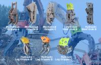 China High Strength Steel Hydraulic Rock Grab Excavator Robust Structure Yellow for sale