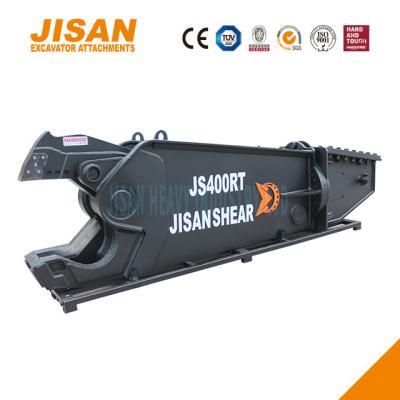 China JS400RT Excavator Metal Shears Designed For Maximum Efficiency And Strength 360 Degree Rotation Speed Valve And 800T Cutting Force for sale